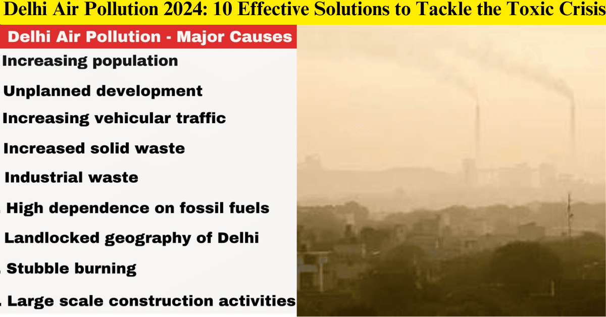 Delhi Air Pollution 2024: 10 Effective Solutions to Tackle the Toxic Crisis