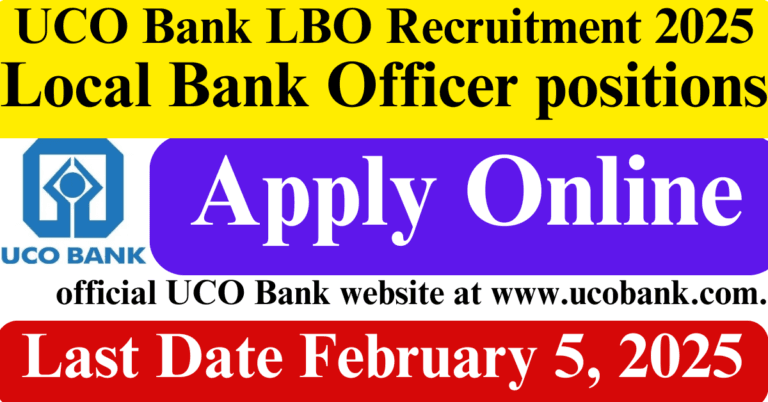 UCO Bank LBO Recruitment 2025: Apply Soon for Officer Posts, Last Date ...