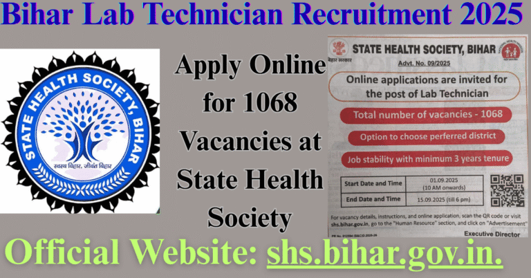 Bihar Lab Technician Recruitment 2025: Apply Online for 1068 Exciting ...