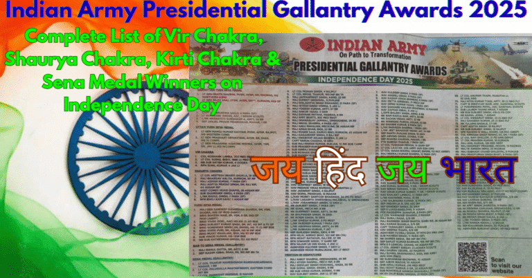 Indian Army Presidential Gallantry Awards 2025: Complete List of Vir ...