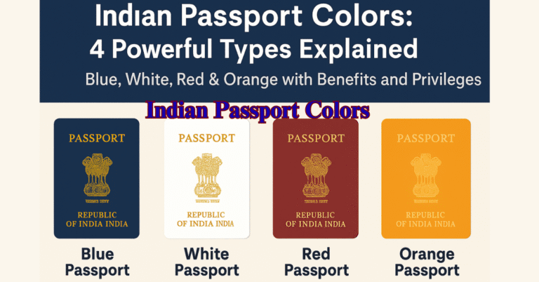 Indian Passport Colors: 4 Powerful Types Explained – Blue, White, Red ...