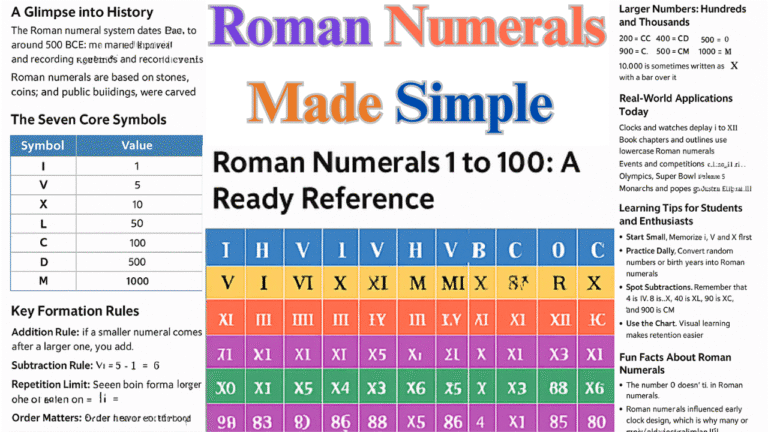 Roman Numerals Made Simple: 7 Key Rules, Complete Chart, History ...